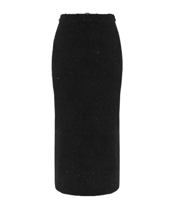 Bottega Veneta Lurex Detailed Knitted Skirt
