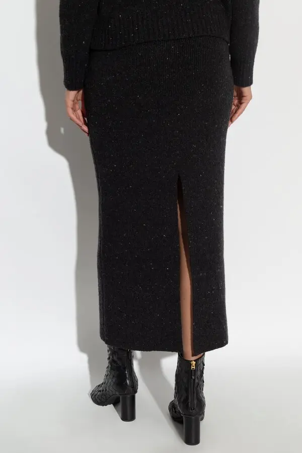 Bottega Veneta Lurex Detailed Knitted Skirt