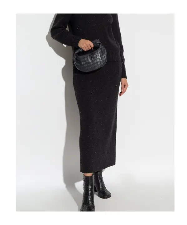 Bottega Veneta Lurex Detailed Knitted Skirt