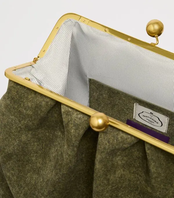 Max Mara Split Calfskin Pasticcino Bag