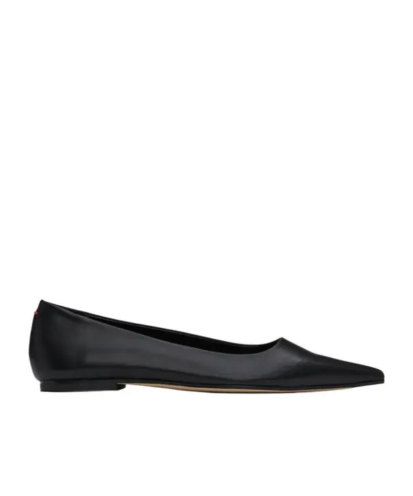 AeydĒ Cassy Leather Ballet Flats - Black