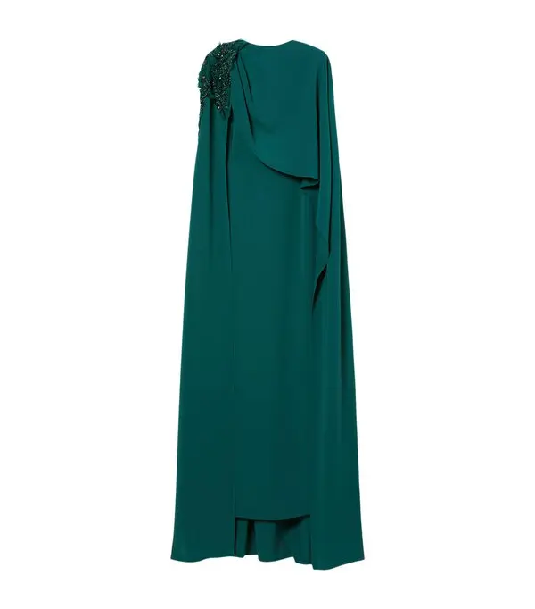 Marina Rinaldi X Tony Ward Embellished Gown With Cape