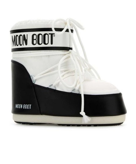 Moon Boot Icon Logo Printed Lace-up Boots - White
