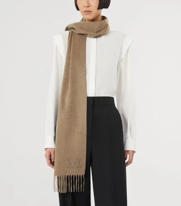 Max Mara Cashmere Monogram Scarf