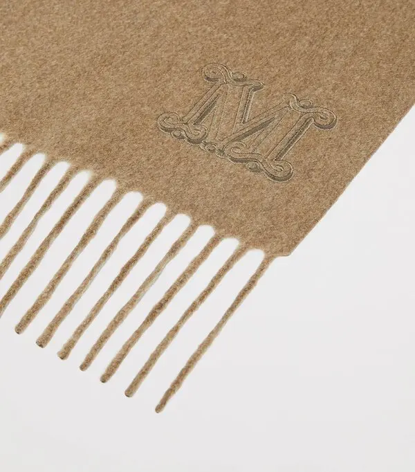 Max Mara Cashmere Monogram Scarf