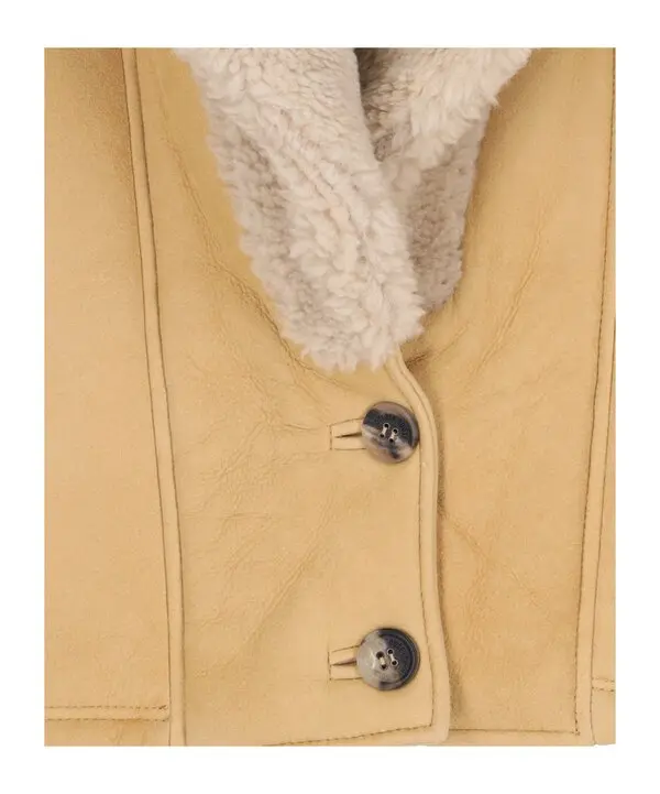 GOLDEN GOOSE Single-breasted Shearling Jacket