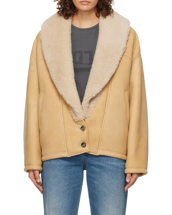 GOLDEN GOOSE Single-breasted Shearling Jacket