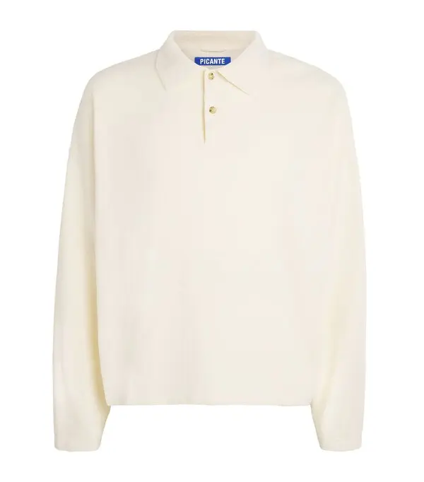 PICANTE Boucle Hover Long-sleeve Polo Shirt