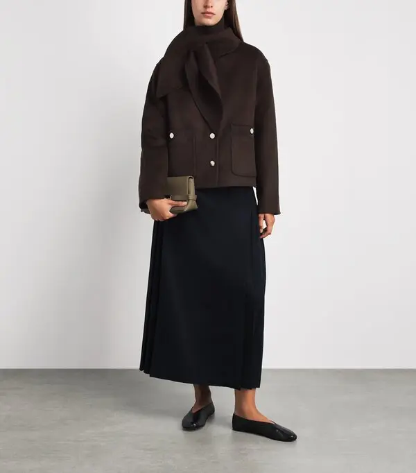 Claudie Pierlot Wool-blend Scarf Jacket