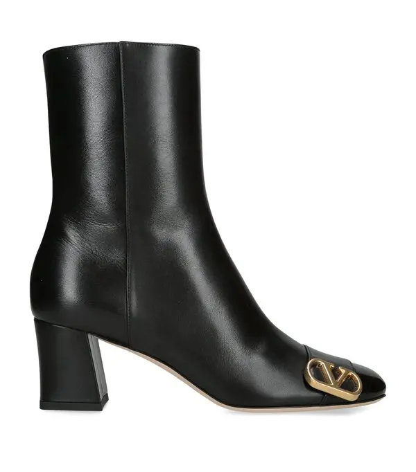 Valentino Garavani Leather Veeside Ankle Boots 60