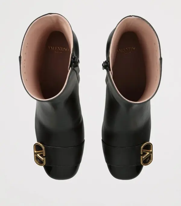 Valentino Garavani Leather Veeside Ankle Boots 60