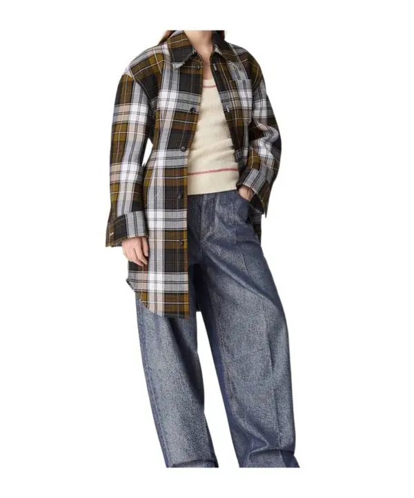 Bottega Veneta Structured Cotton Check Coat