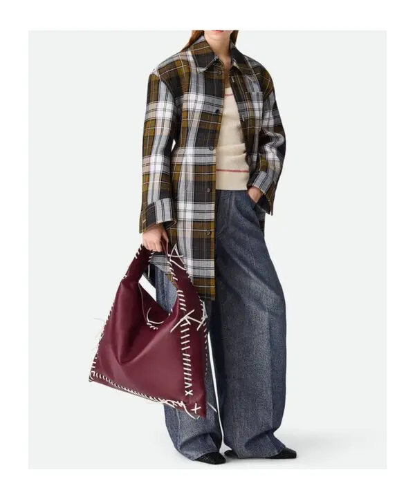 Bottega Veneta Structured Cotton Check Coat