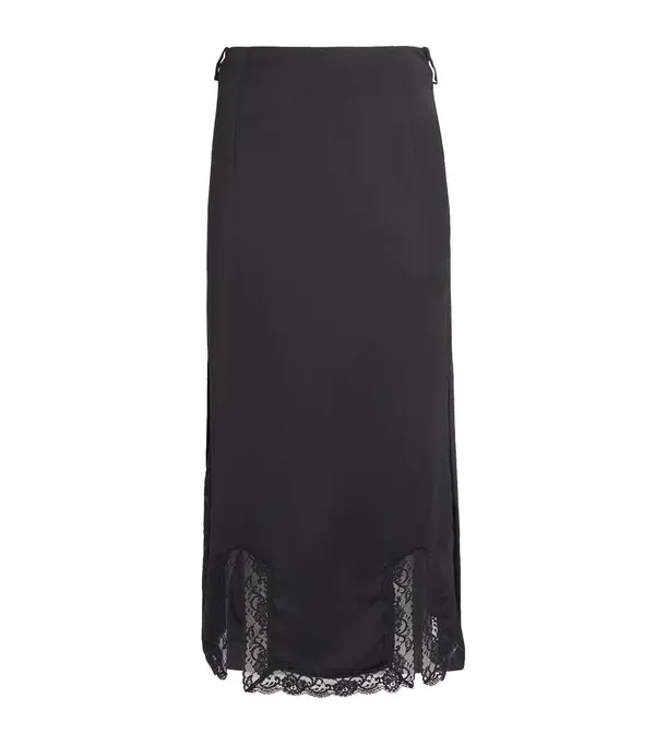 Sandro Lace-detail Midi Skirt
