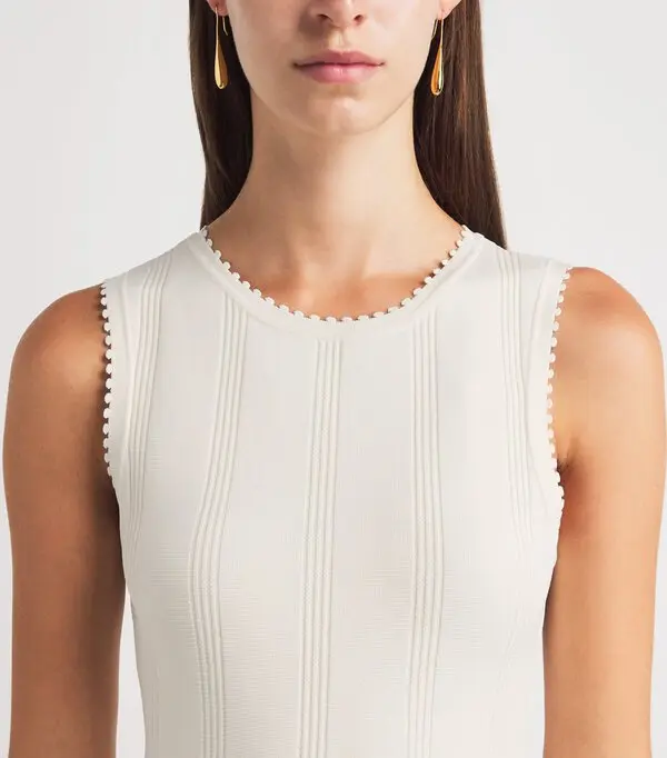 Sandro Knitted Floral-detail Mini Dress