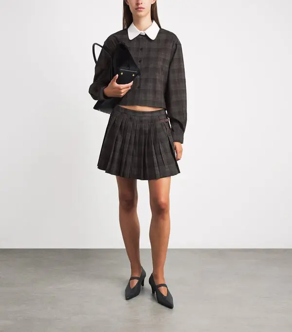 Sandro Check Contrast-collar Shirt