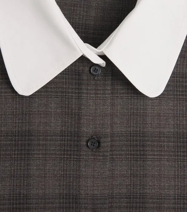 Sandro Check Contrast-collar Shirt