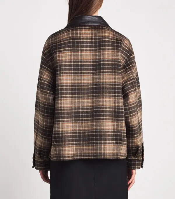 Sandro Wool-blend Oversized Check Coat