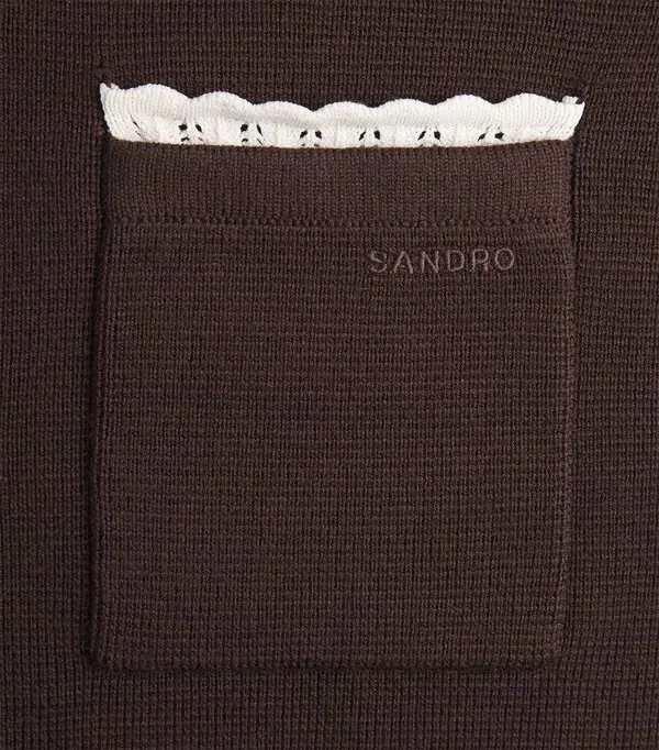 Sandro Lace-detail Cardigan