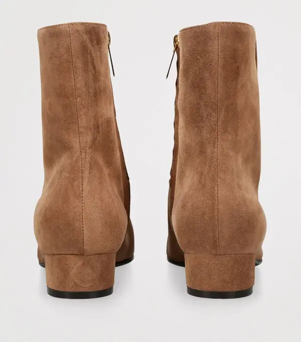 HERBERT LEVINE Suede Shadow Ban Ankle Boots 30