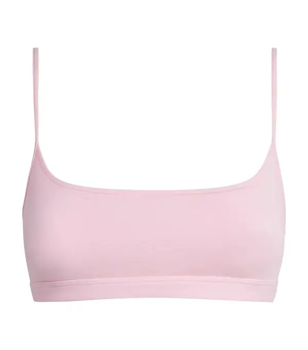 SKIMS Stretch-cotton Everyday Scoop Bralette - Pink