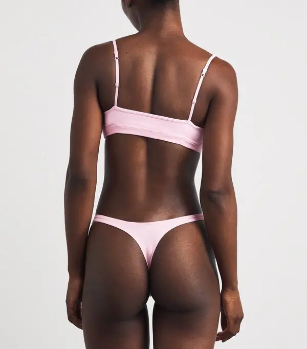 SKIMS Stretch-cotton Everyday Scoop Bralette - Pink