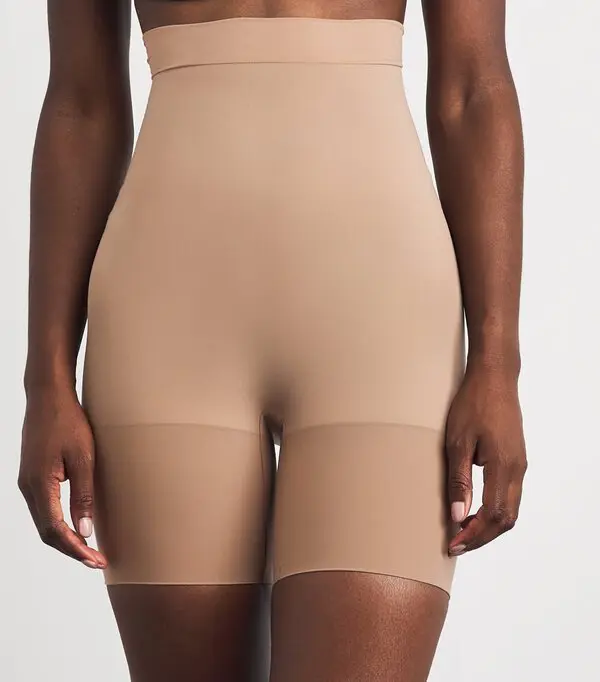 SKIMS Seamless Sheer Mid-thigh Shorts - Brown