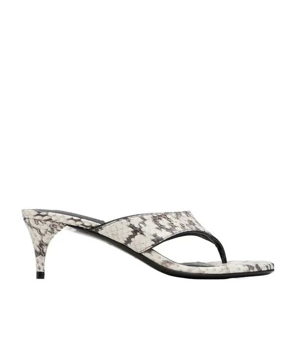 Alaïa Infradito Thong Mules - White/black