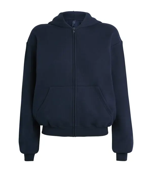 SKIMS Cotton-blend Fleece Classic Hoodie - Navy
