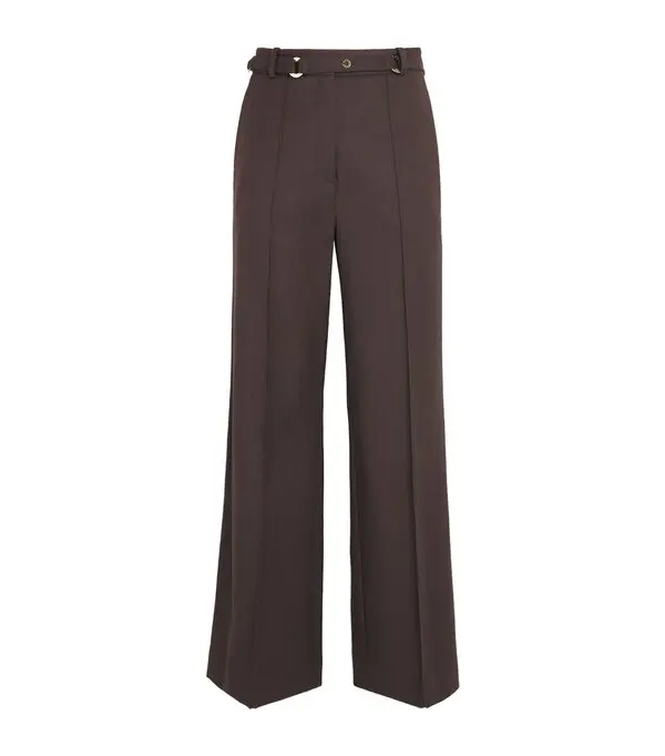 Sandro Wool-blend Ring-detail Trousers