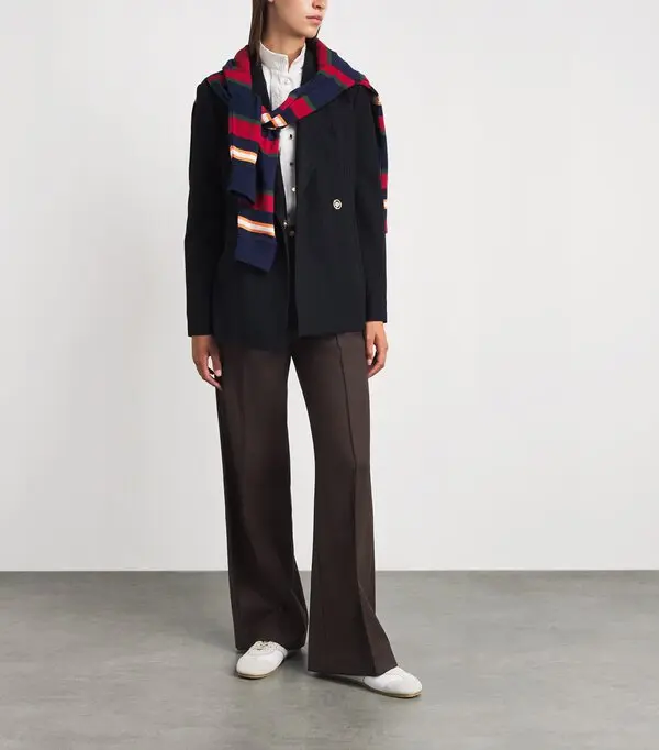 Sandro Wool-blend Ring-detail Trousers