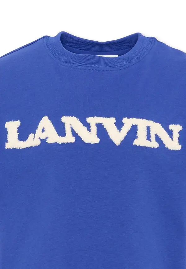 LANVIN Logo Patch Crewneck T-shirt
