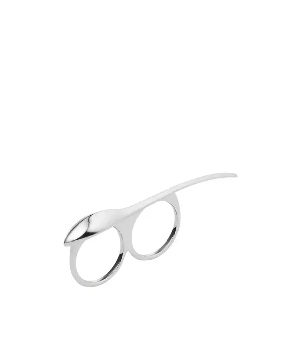 Givenchy Maple Seed Double Finger Ring In Metal