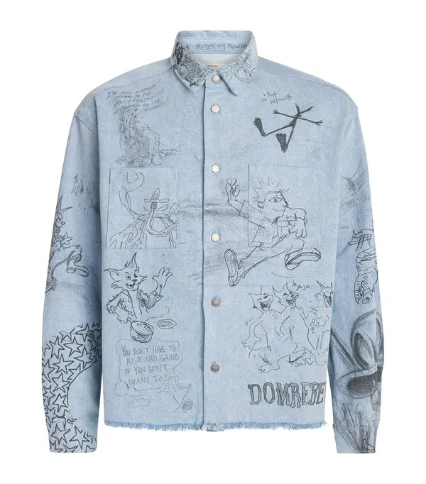 DOMREBEL Sketchy Denim Overshirt