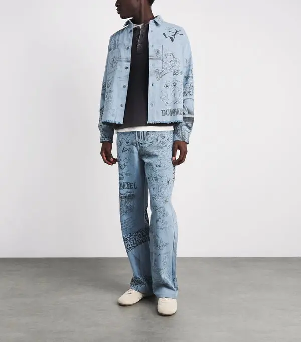 DOMREBEL Sketchy Denim Overshirt