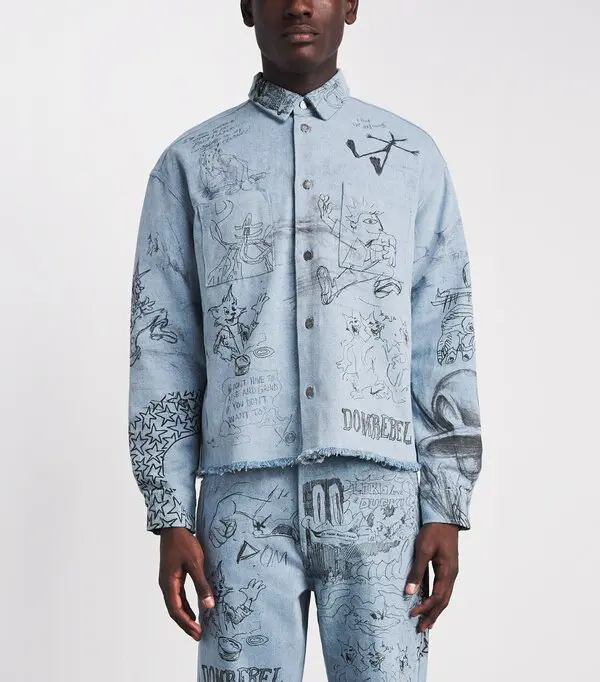DOMREBEL Sketchy Denim Overshirt