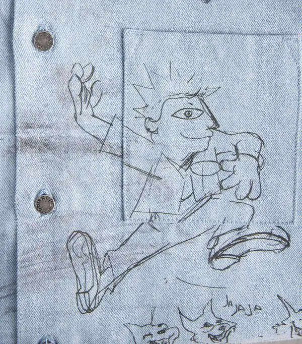 DOMREBEL Sketchy Denim Overshirt