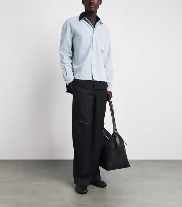 DOMREBEL Stripe Indie Denim Overshirt