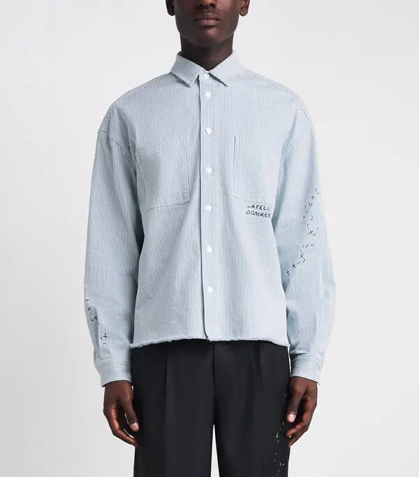 DOMREBEL Stripe Indie Denim Overshirt