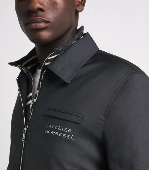 DOMREBEL Virgin Wool Backstage Bomber Jacket