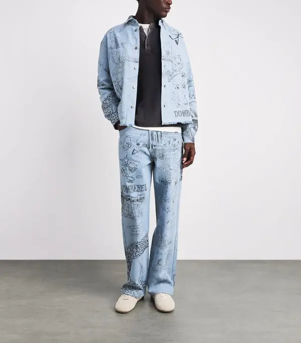 DOMREBEL Sketchy Bootcut Jeans