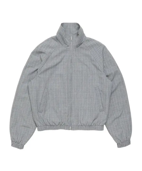 Acne Studios Plaid Zip Jacket - How Gray