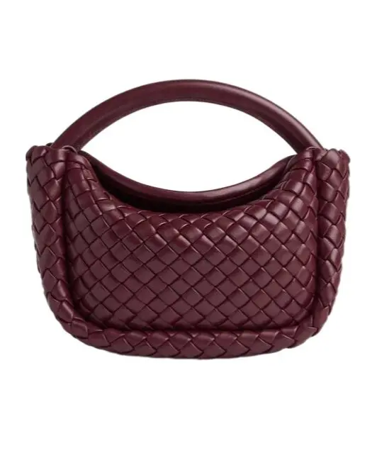 Bottega Veneta Cobble Top Handle - Wine Red