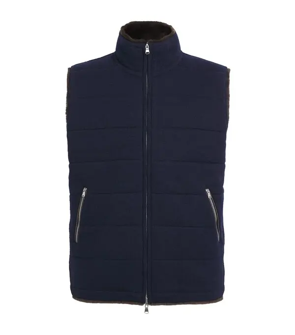 N.peal Cashmere Fur-lined Gilet