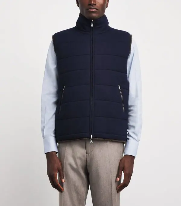 N.peal Cashmere Fur-lined Gilet