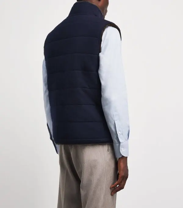 N.peal Cashmere Fur-lined Gilet