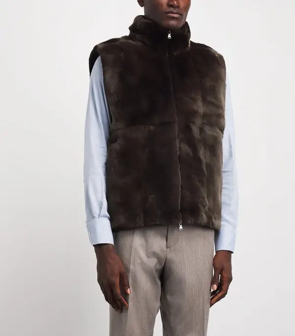 N.peal Cashmere Fur-lined Gilet