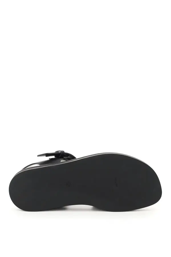 THE ROW Fisherman Strappy Sandals - Black