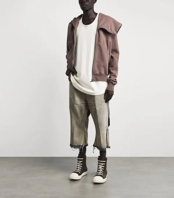 Rick Owens Bolan Cut-off Denim Shorts