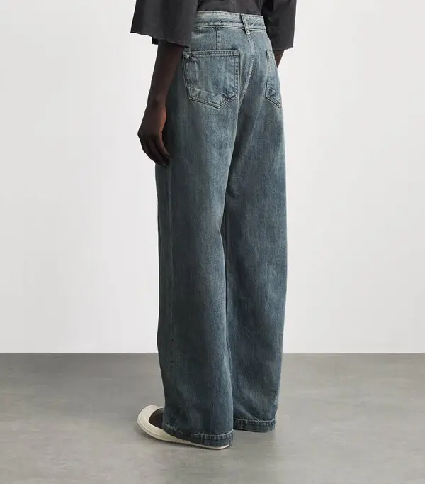 Rick Owens Geth Wide-leg Jeans - Navy